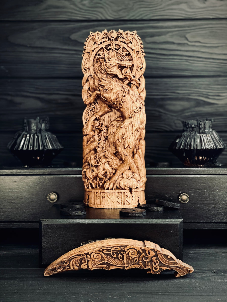 Fenrir Ragnarok Odin Norse pantheon viking pagan asatru heathen god an ...