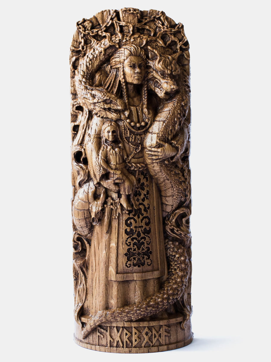 Angrboda Statuette - Norse Giantess with her kids Hel, Fenrir and Jorm ...