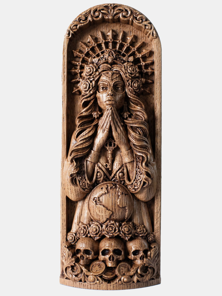 Santa Muerte Statue for Altars | Santa Muerte altar Figurines | Blagowood